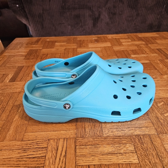 CROCS | Shoes | Crocs Classic Clog Teal Slip On Shoe Ultra Light ...